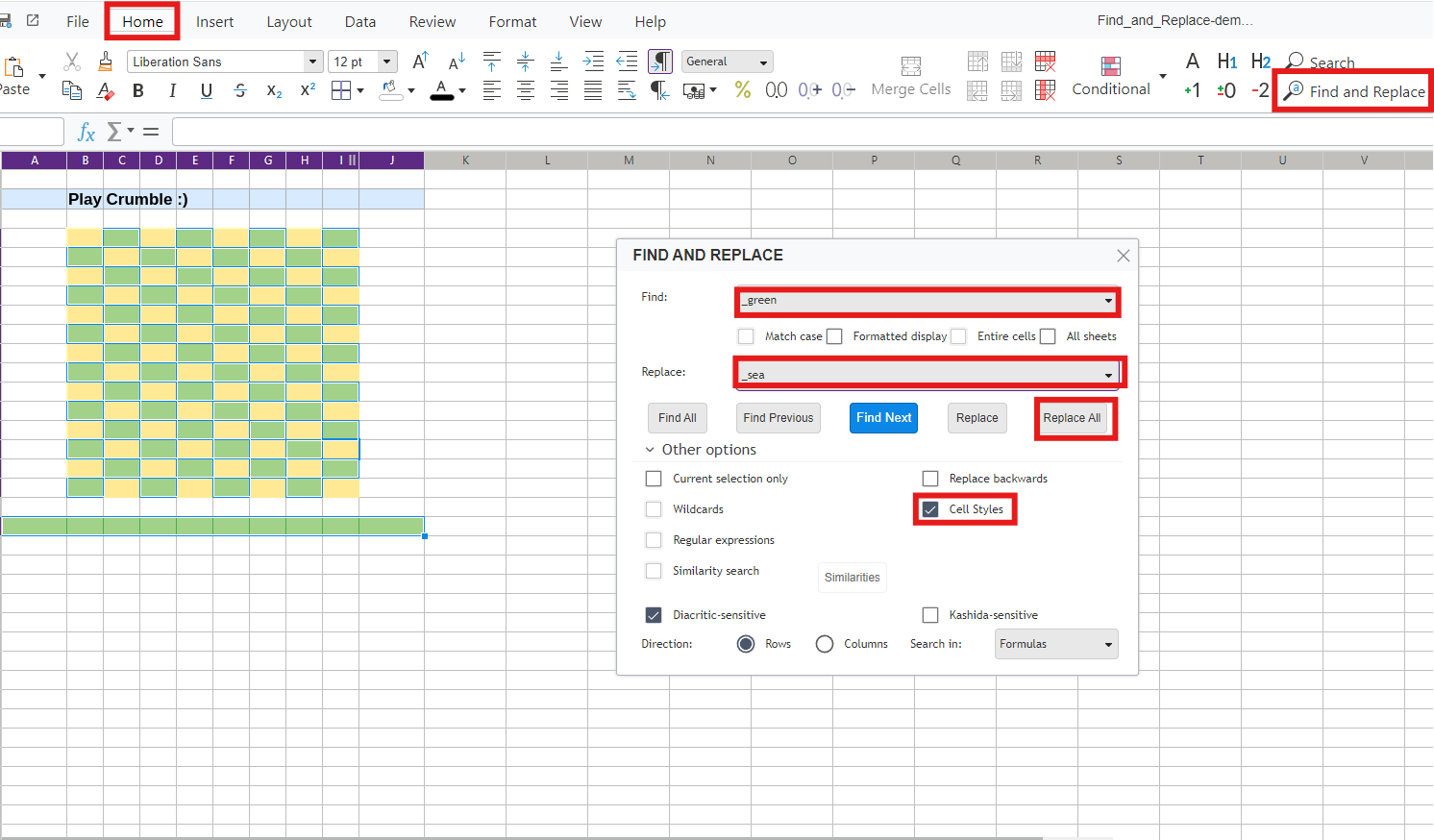 How to use Find and Replace in Collabora Online Calc Spreadsheets - Collabora Online and ...
