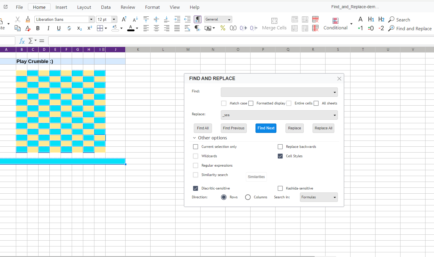 How to use Find and Replace in Collabora Online Calc Spreadsheets - Collabora Online and ...