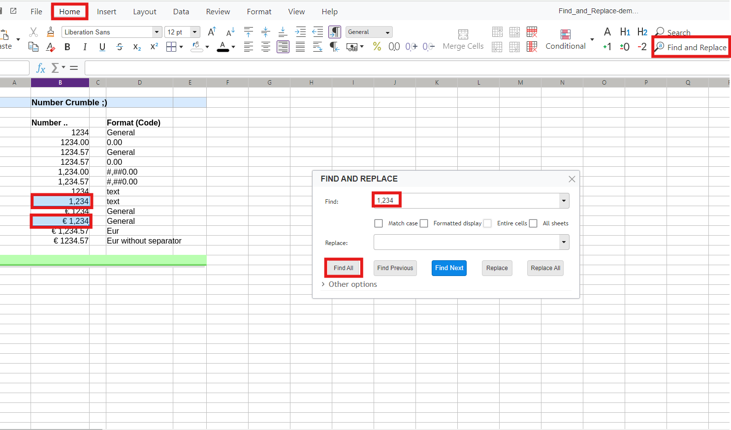 How to use Find and Replace in Collabora Online Calc Spreadsheets - Collabora Online and ...