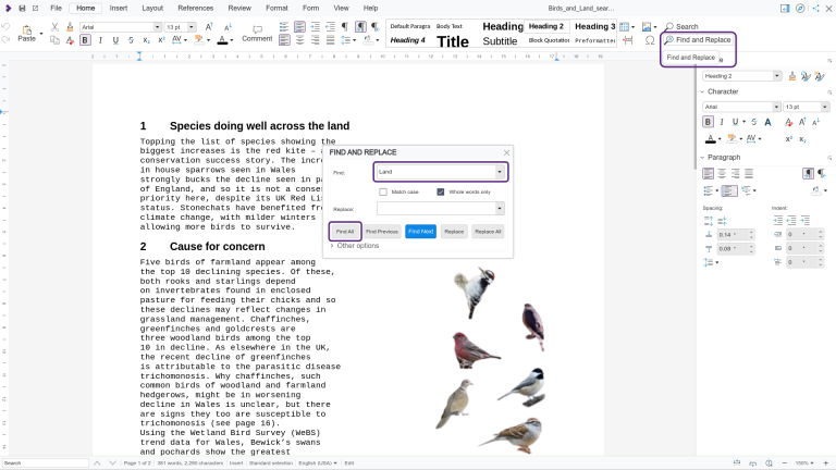 How To Use Find And Replace In Collabora Online Writer Collabora Online And Collabora Office