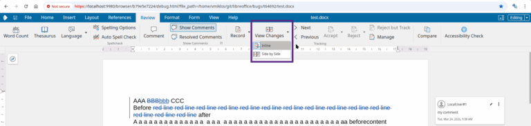 Comparing text documents: improved UI - Collabora Online and Collabora ...